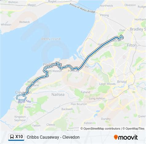 X10 Route Schedules Stops And Maps Clevedon Updated