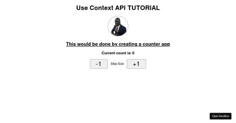 Counter App With Context Api Codesandbox