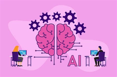 Premium Vector Programmer Coding Creating Digital Brain With Neural