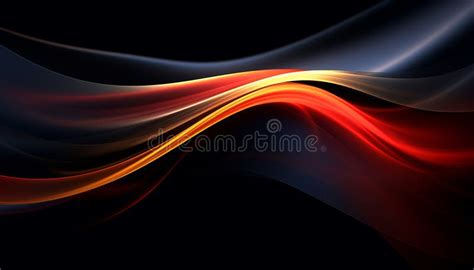 Smooth Flowing Wave Pattern In Vibrant Colored Abstract Generated By Ai Stock Illustration