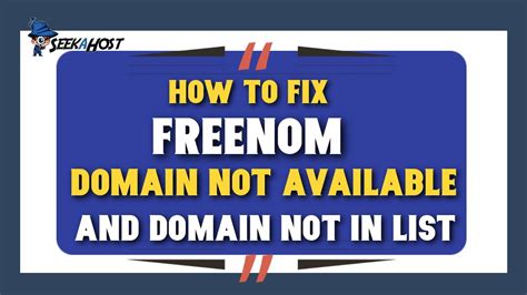 fix freenom domain not available or domain not in list youtube