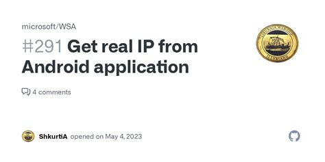 Get Real IP From Android Application Issue 291 Microsoft WSA GitHub