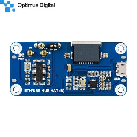 Hub Hat Pentru Seria De Placi Raspberry Pi Cu 3 Porturi Usb 2 0 Si 1 X Rj45