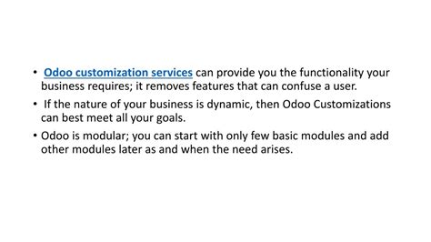Ppt Odoo Customization What Are The Benefits Attached Powerpoint Presentation Id8478411