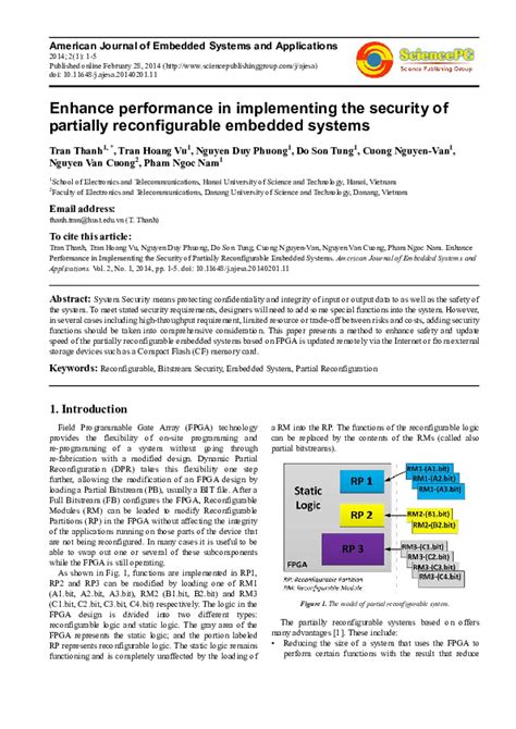 Pdf Enhancing Security In Reconfigurable Systems