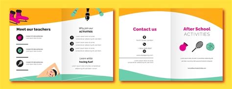 방과 후 활동 템플릿 무료 벡터