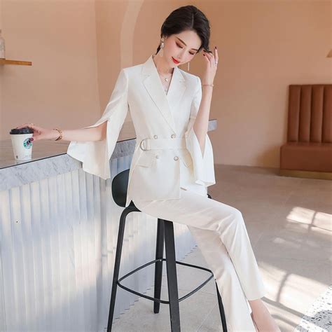 2020 нов розов бял черен дамски панталонен костюм от две части размер S 4xl три четвърти