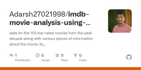 GitHub Adarsh Imdb Movie Analysis Using Python Data For The Top Rated Movies From