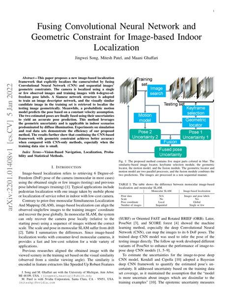 Pdf Fusing Convolutional Neural Network And Geometric Constraint For Image Based Indoor