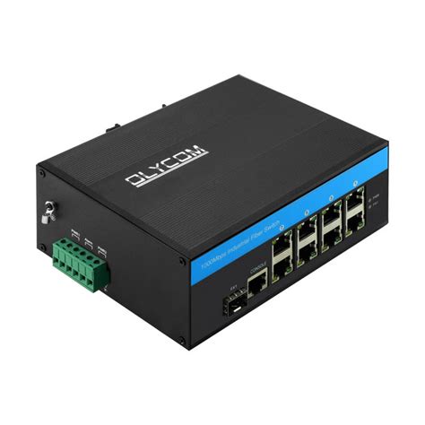 Olycom 8 Port Poe Industrial Gigabit Ethernet L2 Managed Switch 8 X Gigabit Ports Poe 30w 1 X