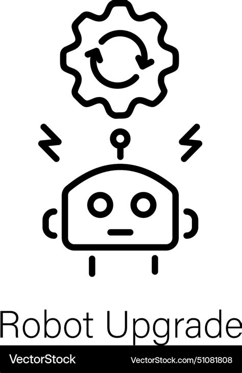 Robot Upgrade Royalty Free Vector Image Vectorstock