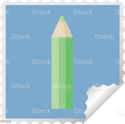 그린 연필 그래픽 벡터 일러스트 레이 션 스퀘어 스티커 스탬프를 색칠 라벨에 대한 스톡 벡터 아트 및 기타 이미지 라벨