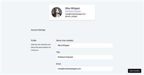 Vuex Form Codesandbox
