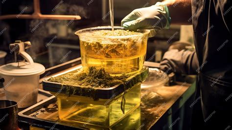 Premium Ai Image A Photo Capturing The Process Of Cannabis Extraction Using Solventless Methods
