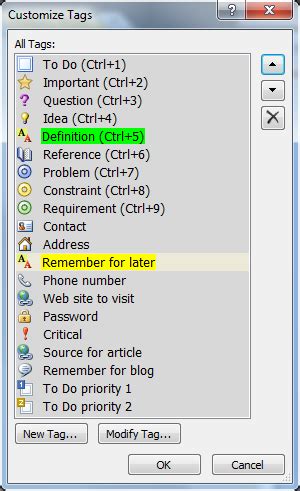 Using OneNote Tags Blog BAwiki