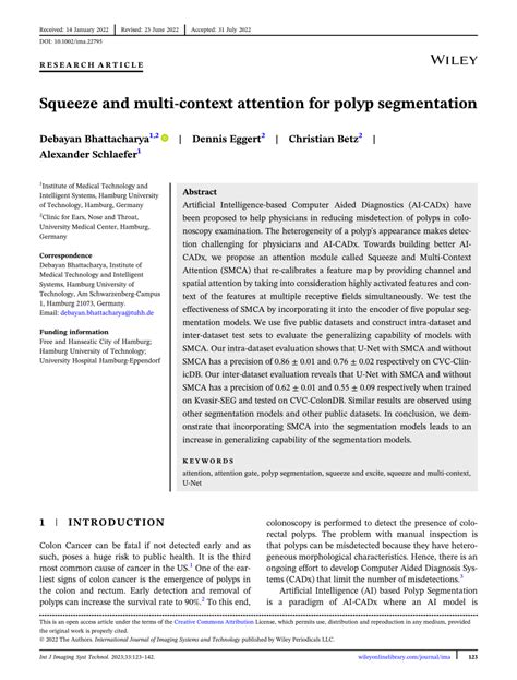 Pdf Squeeze And Multi‐context Attention For Polyp Segmentation