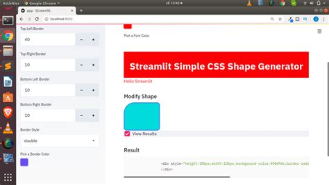 Simple Css Shape Generator App With Streamlit Color Picker Jcharistech