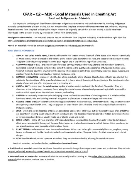 Cpar Q1 M10 Pdf Coconut