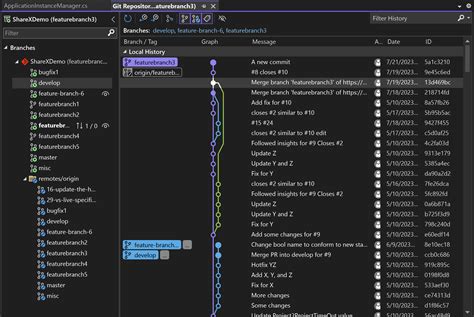 Browse Repos Compare Branches And Commits Visual Studio Windows