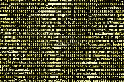 Javascript Code In Text Editor Coding Cyberspace Concept Screen Of Web Developing Code Stock