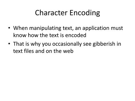 4 Character Encoding Pptx Computing Technology And Computing