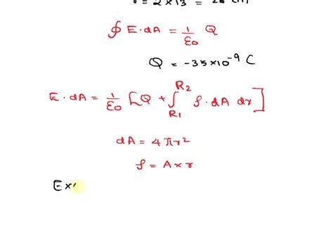 SOLVED A Hollow Non Conducting Spherical Shell A From R Cm To R Cm With A Charge