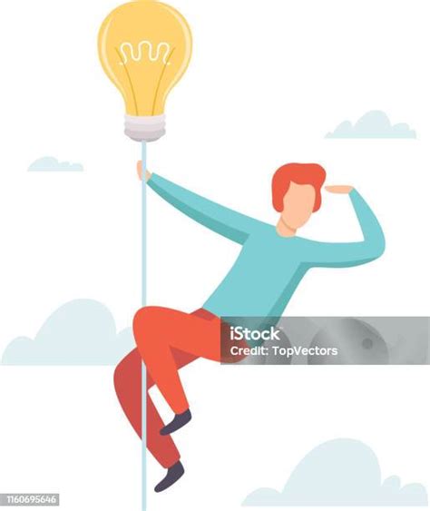 창의적인 아이디어 브레인 스토밍 혁신 창조적 인 사고 벡터 일러스트레이션을 검색하는 전구 를 비행하는 남자 개념에 대한 스톡 벡터 아트 및 기타 이미지 Istock