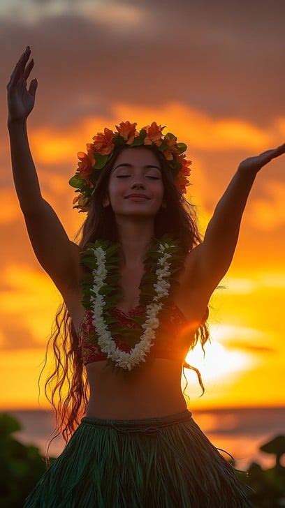 Free Sunset Hula Dance Image Dancer Sunset Joyful Download At