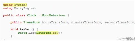 手把手带你 Unity 入门之从零创建一个时钟（gameobjects 与 Scripts）unity让时钟会转动并且获取时间 Csdn博客