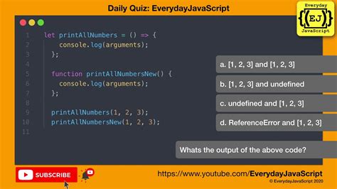 Dailyquiz Question 5 Everyday Javascript Javascript Arguments