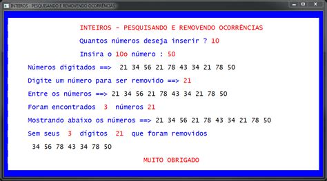 Samuel Lima Programador Cc Inteiros Pesquisando E Removendo