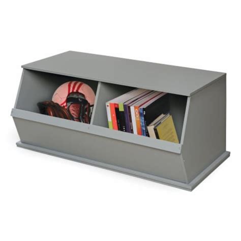 Two Bin Storage Cubby Gray 1 Ralphs
