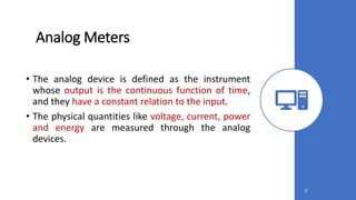 Lect 4 Analog Meter PMMC Pptx Physics Science
