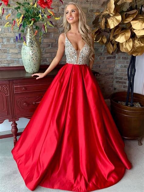 Long Red Prom Dresses