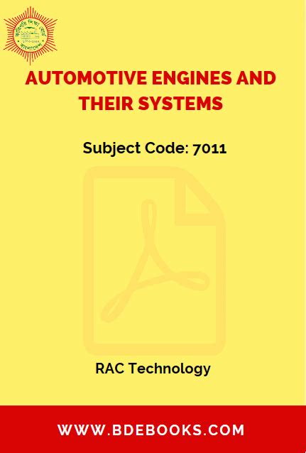Automotive Engines And Their Systems 7242 By Bteb Books Pdf Book Download