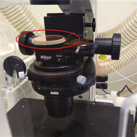Condenser Of Nikon Te 2000 Microscope Showing Location Of Uv And Ir