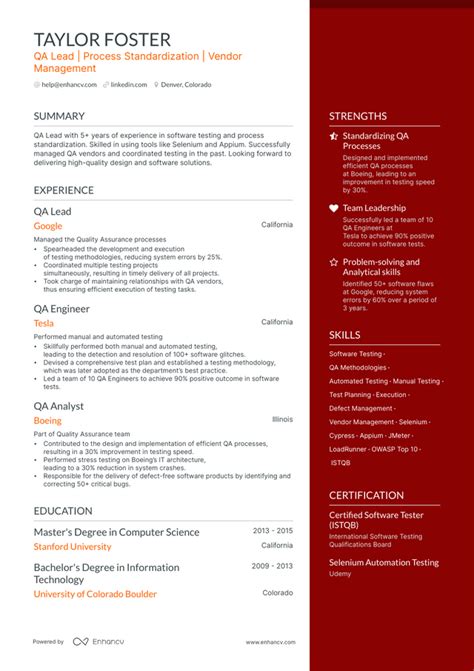 5 QA Lead Resume Examples Guide For 2023 5 QA Lead Resume Examples Guide For 2023