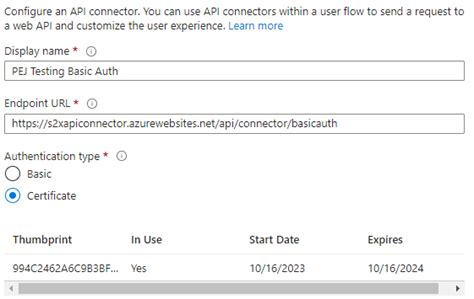 Azure Ad B2c Api Connector Doesnt Send X Arr Clientcert Header