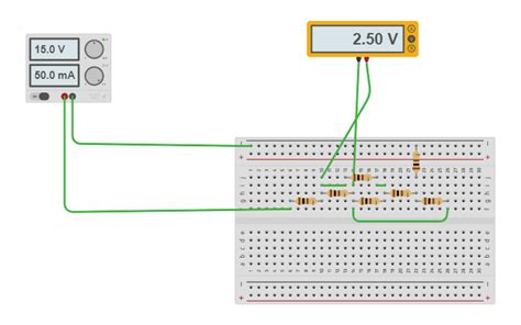 Circuit Design Voltage Divider Tinkercad
