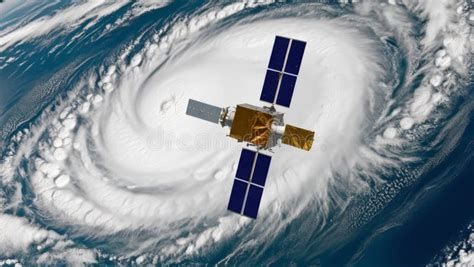 Satellite Monitoring Weather Patterns On Planet Earth Stock Illustration Illustration Of Earth