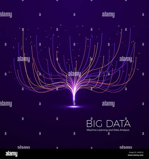 big data machine learning and data analysis digital technology visualization dot and