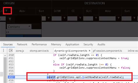 Javascript Ag Grid Filter Icon Disappears After Fetching Data Stack Overflow