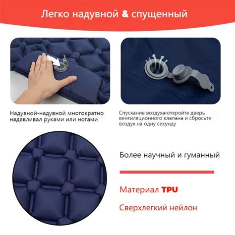 Матрас надувной Коврик туристический матрас с встроенным насосом 190 ...