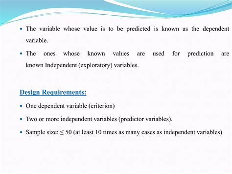 Multiple Regression Analysis Mra Ppt