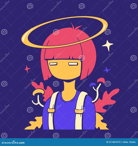 Fun Aesthetic Girl Vector Art Stock Vector Illustration Of Drawing