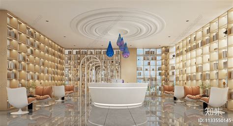 现代图书馆3d模型下载【id 1133550145】 知末3d模型网