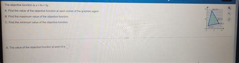 Solved The Objective Function Is Z4x3y A Find The Value