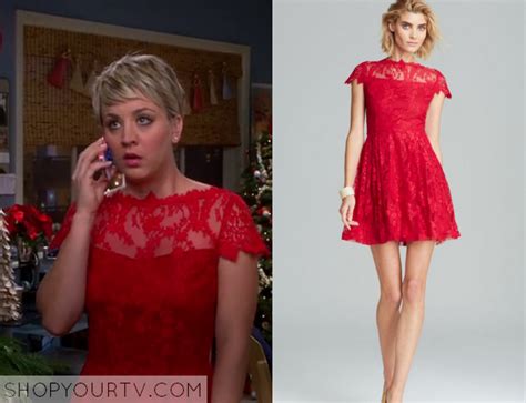 Big Bang Theory Season 8 Episode 11 Pennys Red Lace Dress Shop Your Tv