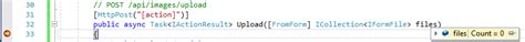 Core Why Is Iformfile Collection Empty When Sent From Dropzonejs Stack Overflow