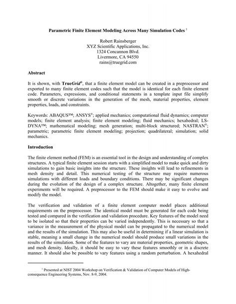 Parametric Finite Element Modeling Across Many Truegrid